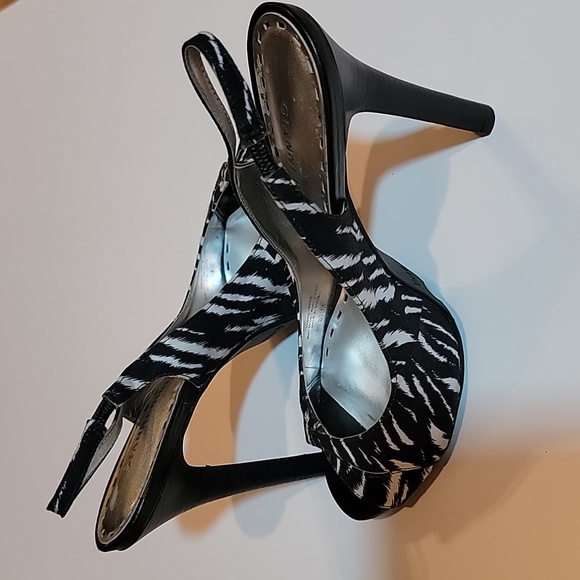 Gianni Bini | Shoes | Gianni Bini Zebra Print Sling Back Heels | Poshmark